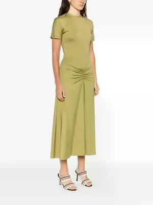 Victoria Beckham Blaire Short-sleeve Midi Dress - Green