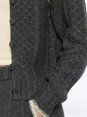 Guest In Residence Cable Marlowe Cardigan - Grey