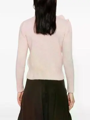 MARQUES' ALMEIDA Ruffled Flower Crew-neck Sweater