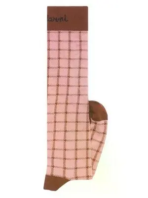Marni Jacquard Checked-pattern Socks