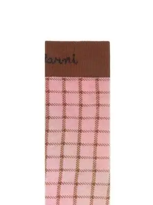 Marni Jacquard Checked-pattern Socks