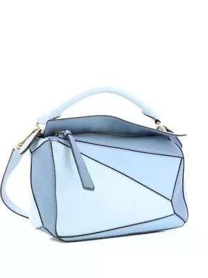Loewe Puzzle Bag Leather Small Satchel - Blue