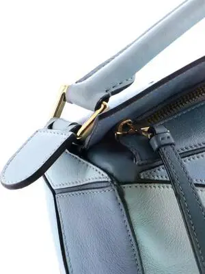 Loewe Puzzle Bag Leather Small Satchel - Blue