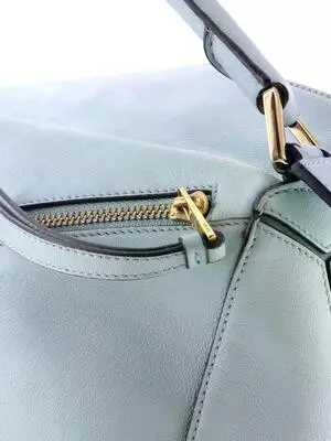 Loewe Puzzle Bag Leather Small Satchel - Blue