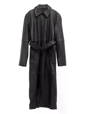 TOTEME Belted Leather Coat