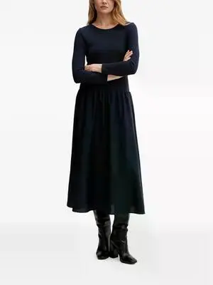 Gant Long-sleeve Gathered Midi Dress