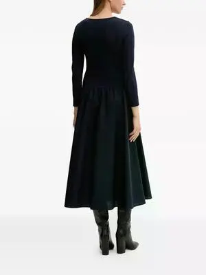 Gant Long-sleeve Gathered Midi Dress