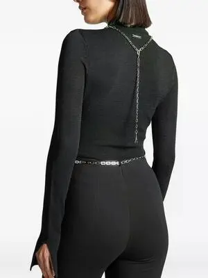 Manière De Voir Maniere De Voir Contour Knit Bodysuit With Chain Accent