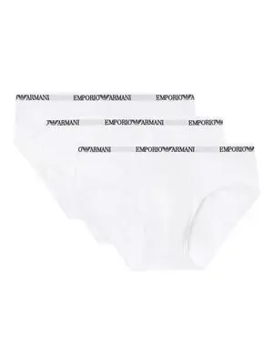 Emporio Armani Logo-detailed Briefs - White
