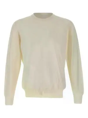 GRAN SASSO Crew-neck Ribbed Sweater - White