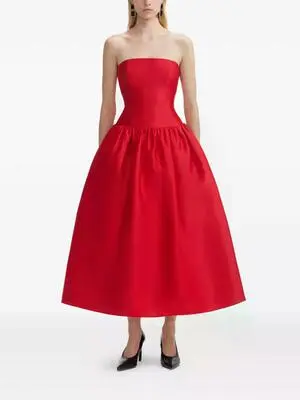 SELF-PORTRAIT Strapless Midi Dress