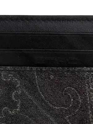 Etro Paisley-patterned Card Holder - Black