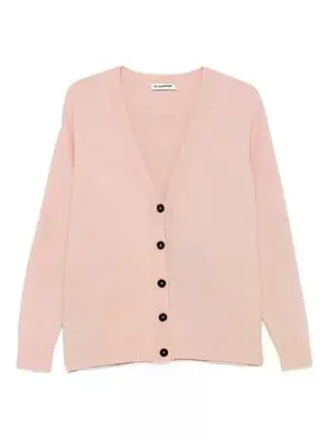 JIL SANDER Button Ribbed Hem Cardigan
