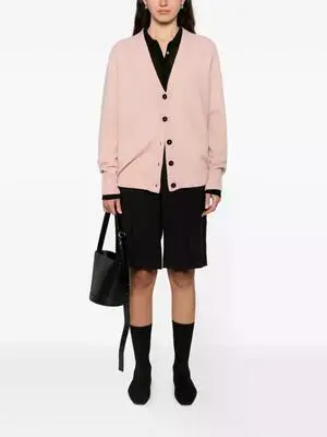 JIL SANDER Button Ribbed Hem Cardigan