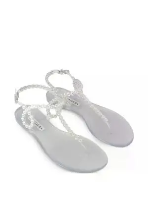 AQUAZZURA Almost Bare Embellished Flip Flops