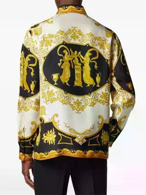 Versace Baroque-patterned Silk Shirt