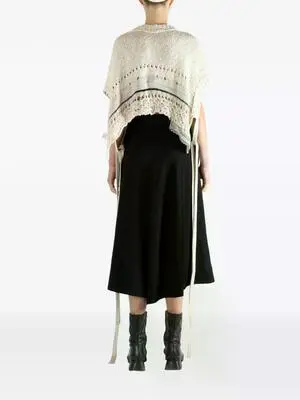 Y’s Tie-detail Open Knit Top