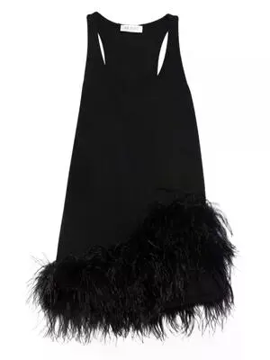 Feather Trim Mini Cocktail Dresses