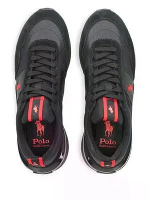 Polo Ralph Lauren Train 89 Logo-embroidered Sneakers - Black