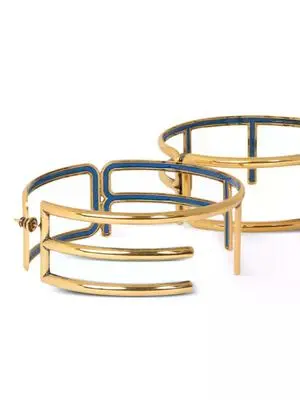 Etro Logo-plaque Hoop Earrings