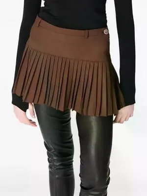 MARINE SERRE Pleated Mini Skirt