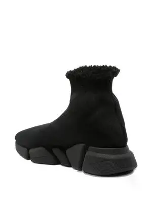Balenciaga Speed 2.0 Shearling-trim Sneakers