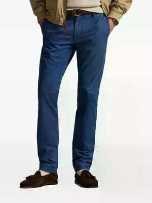 Polo Ralph Lauren Flat-front Straight-leg Trousers - Blue