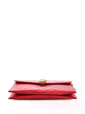 Saint Laurent Classic Monogram Envelope Chain Bag Matelassé Chevron Leather Medium Shoulder Bag