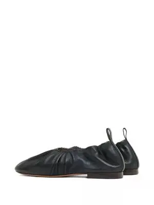 MANSUR GAVRIEL Ruched Ballerina Flats - Black