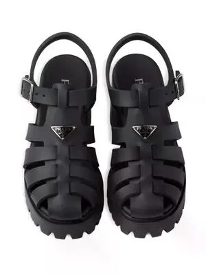 Prada Platform Sandals - Black