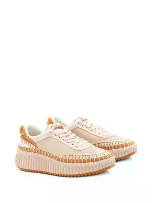 Chloé Lace-up Platform Sneakers - Pink