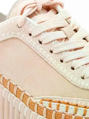 Chloé Lace-up Platform Sneakers - Pink