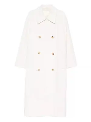 TOTEME Double-breasted Wool Coat - Neutrals