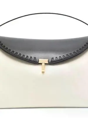 TOTEME T-lock Embroidered Leather Top Handle Bag - Neutrals