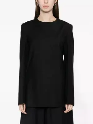 TOTEME Round-neck Blouse - Black