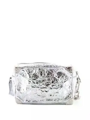 LOUIS VUITTON Soft Trunk Mini Crossbody Bag Crushed Metallic Calfskin Leather