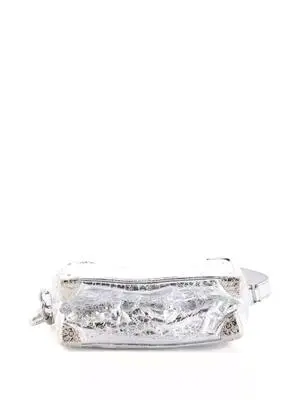 LOUIS VUITTON Soft Trunk Mini Crossbody Bag Crushed Metallic Calfskin Leather