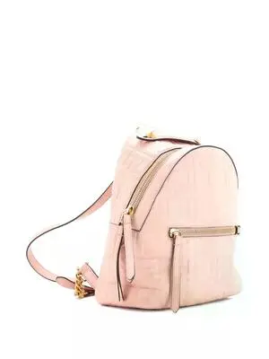 Fendi Zucca Embossed Leather Mini Backpack