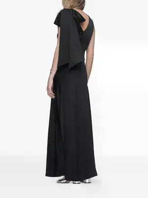 MAISON MARGIELA Bow-detail Asymmetric Gown - Black