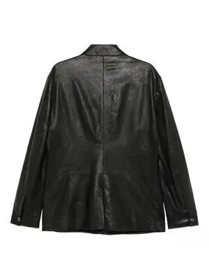 Giorgio Armani Buttoned Pocket Leather Jacket