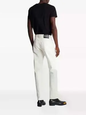 Balmain Straight-leg Cotton Jeans - White