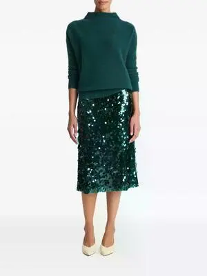 Vince Funnel-neck Sweater - Green