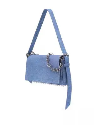 Alexander Wang Denim Ricco Slim Flap Bag - Blue