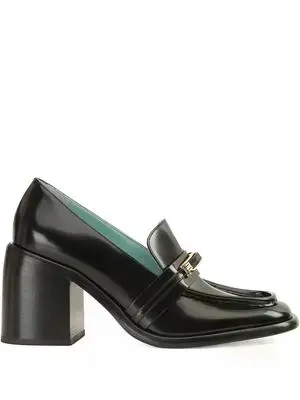SERGIO ROSSI Bitt Leather Loafers - Black