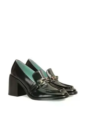 SERGIO ROSSI Bitt Leather Loafers - Black