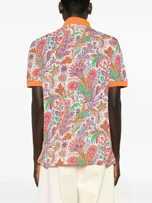 Etro Paisley-print Polo Shirt - Orange