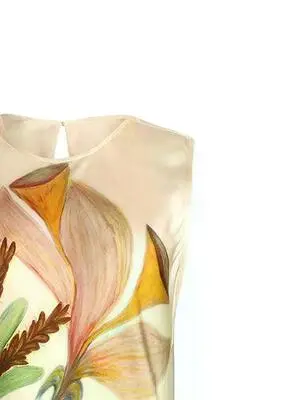 Ulla Johnson Gaea Floral Midi Dress - Neutrals