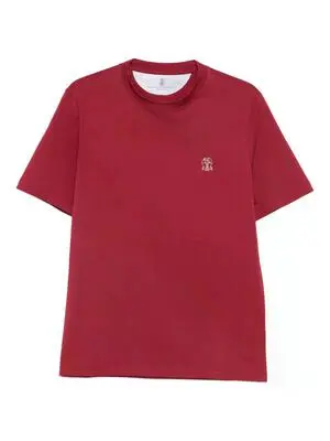 Brunello Cucinelli Logo T-shirt - Red