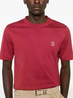 Brunello Cucinelli Logo T-shirt - Red