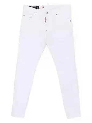 Dsquared2 Cotton Rivet Skater Jeans - White